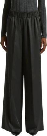 PESERICO Femme, Pantalons, Noir, Taille: 38 FR Satin Wide Pantalons