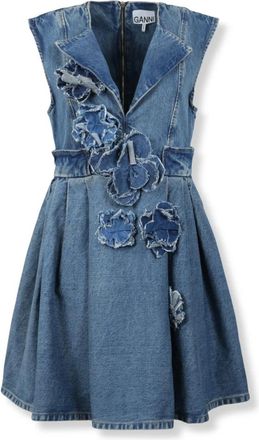 Ganni Femme, Robes, Bleu, Taille: 40 FR Mini robe sans manches
