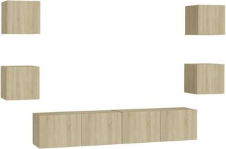 vidaXL Vidaxl - Set Di Mobili Tv 6 Pz Rovere Sonoma In Legno Multistrato