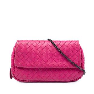 Bottega Veneta Pre-owned Woven Leather Crossbody Bag - - Pre-owned - Damen - Rosa - ONE SIZE