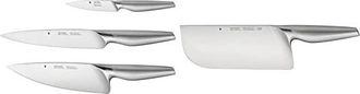 WMF Chefs Edition Messerset 3teilig & Chefs Edition Chinesisches Kochmesser 31,5 cm, Made in Germany, Messer geschmiedet, Performance Cut, Spezialklingens