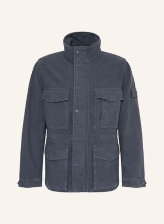 Stone Island Fieldjacket Ghost Mit Leinen blau