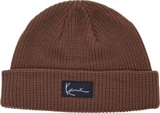 Karl Kani Unisex KA-233-005-2 KK Woven Signature Fisherman Beanie Brown, one Size