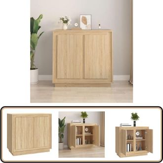 vidaXL Vidaxl - Buffet chêne sonoma 80x34x75 cm bois dingénierie - Buffet - Commode - Meuble De Rangement - Mobilier - Cuisine