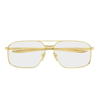 Balenciaga Rechteckige optische Brille mit Doppelsteg - - Accessories - unisex - Gelb - 61 MM