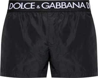 Dolce & Gabbana Homme, Maillots de bain, Noir, Taille: M Boxer Mare Elastico Logato