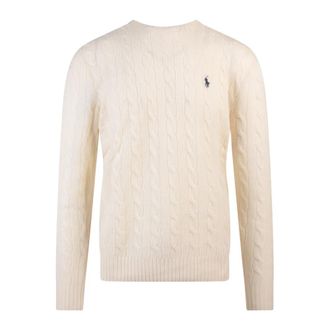 Polo Ralph Lauren Woll-Kaschmir-Pullover mit besticktem Logo - - Knitwear - Herren - Beige - L