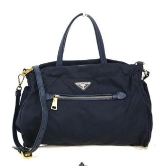 Prada Sac &agrave; main en nylon Pre-owned - Femme - Pre-owned - Bleu - Taille: ONE Size