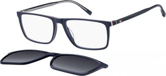 Tommy Hilfiger Lunettes de soleil &agrave; clip - Homme - Accessoires - Bleu - Taille: 56 MM