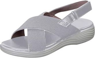 Generic Sandales Femme &eacute;t&eacute; Confortable Orthop&eacute;dique Bout Ouvert Chaussures Antid&eacute;rapant Respirantes Casual Sandales de Plage Leger Boho Platform Sandals, Mode