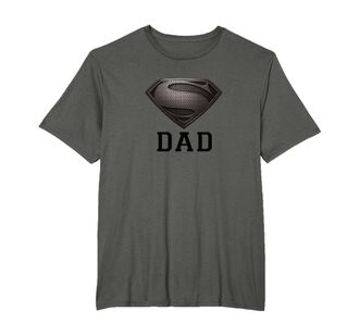 DC Comics Superman Man of Steel Dad of Steel Gray Superpapa Vater Papa T-Shirt