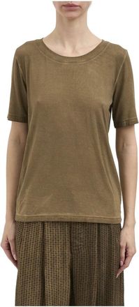 Uma Wang UMA Wang, Femme, Tops, Brun, Taille: 38 FR Tir T-Shirt