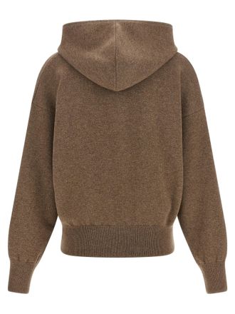 Agnona Cashmere, Wool & Silk Blend Hooded Sweater - Taupe