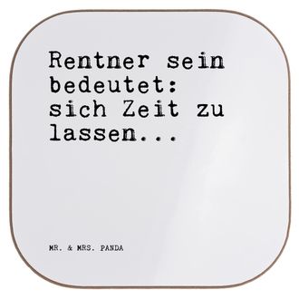 Mr. & Mrs. Panda gl&auml;seruntersetzer Rentner Sein bedeutet: Sich... - Geschenk, bieruntersetzer, Untersetzer f&uuml;r Gl&auml;ser, Tischuntersetzer, Spr&uuml;che, Rentnerin, Pensionier