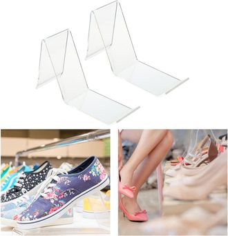 Pretyzoom Schuhaufbewahrungsst&auml;nder aus Acryl 5 St&uuml;ck Ergonomischer Schuhhalter f&uuml;r Sportschuhe und Flache Schuhe Schuhregal f&uuml;r Herren- Damen und Kinderschuhe