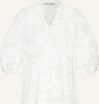 Lilienfels Lilienfels Blusenshirt Mit Lochspitze weiss