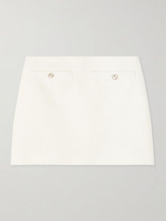 Gucci Minirock Aus Boucl&eacute;-tweed Aus Einer Wollmischung - Wollwei&szlig;