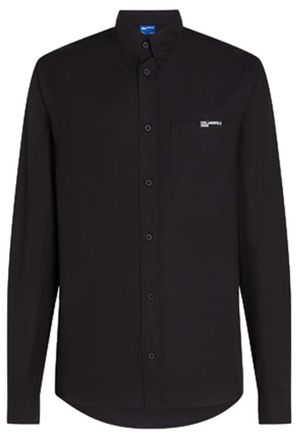 Karl Lagerfeld Mens, Poplin Shirt, Regular Fit, Black, XL