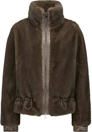 Milestone Fellimitatjacke MSDenise Damen Kunstfelljacke &Uuml;bergangsjacke mit Tunnelzug