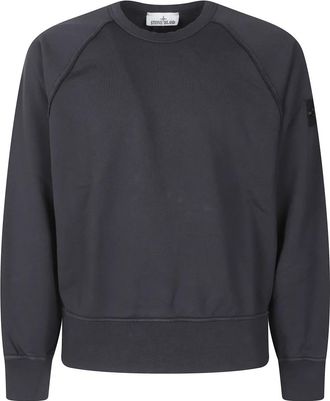 Stone Island Homme, Sweatshirts et sweats &agrave; capuche, Bleu, Taille: L Cotton Fleece SweaT-shirt