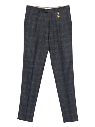 Manuel Ritz pantalon à carreaux - Gris