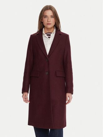 Tommy Hilfiger Wollmantel WW0WW46547 Dunkelrot Regular Fit