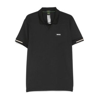 HUGO BOSS Palle Mesh Polo - - Tops - Herren - Schwarzk - 2XL