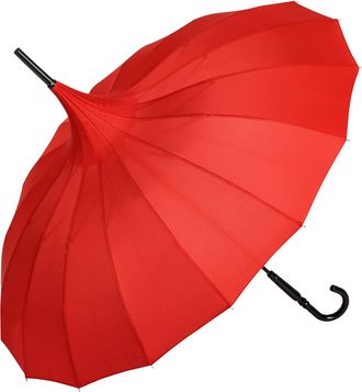 Von Lilienfeld Regenschirm Hochzeitsschirm Sonnenschirm Stabil Stockschirm Pagode Charlotte rot