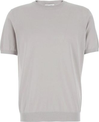 KANGRA Homme, Pulls, Gris, Taille: XL Pull ras du cou &agrave; manches courtes et finitions c&ocirc;tel&eacute;es