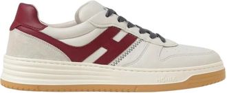 Hogan Homme, Chaussures, Blanc, Taille: 45 EU Baskets Basses avec D&eacute;tail H Embl&eacute;matique