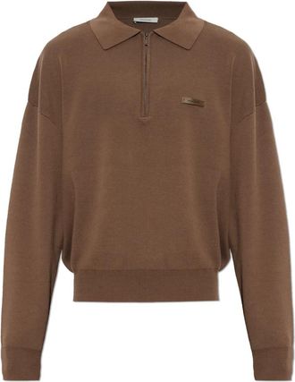 Entire studios Langarm Poloshirt - - Tops - Herren - Braun - 2XL
