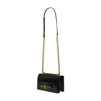 Alexander McQueen Womens Crossbody Bag Black Calfskin
