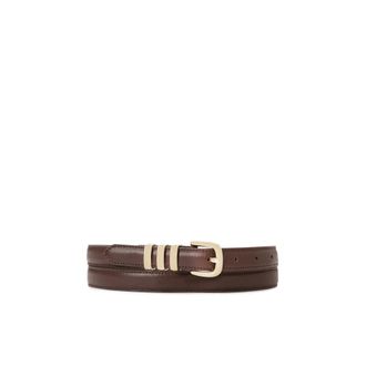 Kazar Schmaler G&uuml;rtel aus glattem Leder in dunkelbrauner Farbe - - Accessories - Damen - Braun - 100 CM