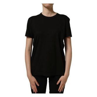 Dolce & Gabbana T-shirt col rond manches courtes - Femme - Tops - Noir - Taille: 38 FR
