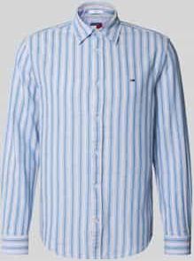 Tommy Jeans Regular Fit Freizeithemd aus Leinen-Baumwoll-Mix