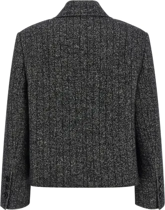Dolce & Gabbana Double-Breasted Wool Blazer - Charcoal