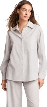 Kocca Femme, Blouses et Chemises, Gris, Taille: 44 FR Chemise &agrave; manches longues avec poche de poitrine