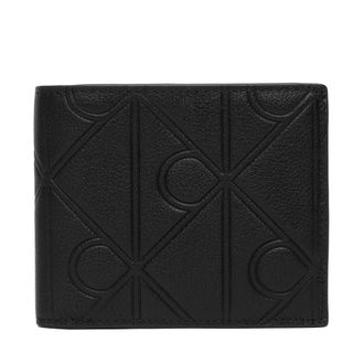Calvin Klein Geldb&ouml;rse Calvin Klein Xl Emblem Aop Emboss Ew Billfold LV04D1177G Schwarz