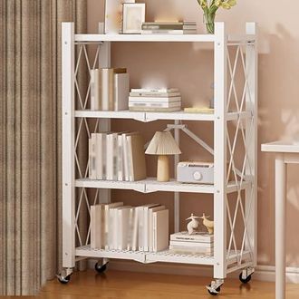 Generic Vitrine pliable multicouche avec garde-corps en croix en diamant, solution de rangement peu encombrante pour salles d&eacute;tude et coins