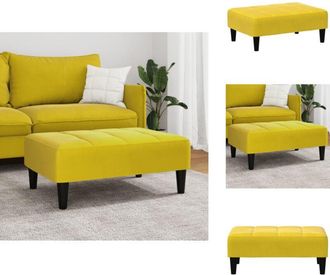 vidaXL Vidaxl - Fu&szlig;hocker Gelb 77x55x31 cm Samt - Samtsessel - Hocker Gelb - Fu&szlig;hocker - Beistelltisch - Lounge M&ouml;bel