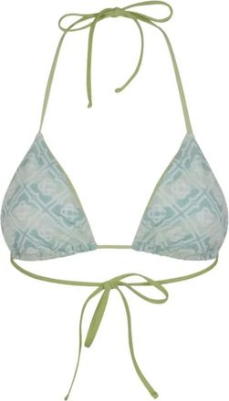 Casablanca Femme, Maillots de bain, Multicolore, Taille: 38 FR Wavy Monogram String Triangle Bikini Top