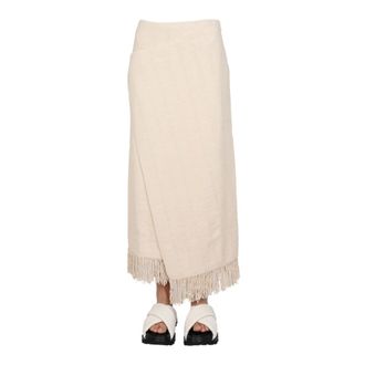 Jil Sander Femme, Jupes, Beige, Taille: 34 FR Side Zipper Closure Bang