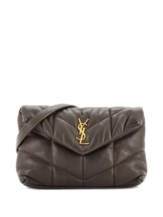 Saint Laurent Loulou Puffer Shoulder Bag Quilted Leather Mini crossbody bag - Vert
