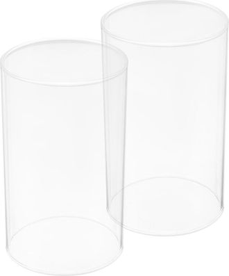 BESPORTBLE 2st&uuml;cke Glas-kerzenhalter Transparenter Beidseitig Offen F&uuml;r Tischdeko Wohnzimmer Hochzeit Party