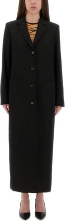 Moschino Femme, Manteaux, Noir, Taille: 38 FR Manteau long crois&eacute;