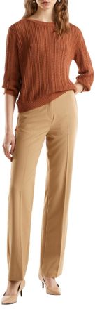 Benetton Damen Trikot G/C M/L 1394d10af Pullover, braun, M