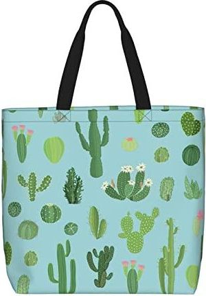 Generic Sac De Courses Cactus Sac Cabas Avec Poign&eacute;es Lavables Sacs &Agrave; Main, Pour Filles, Burea, Voyage, Tous Les Jours