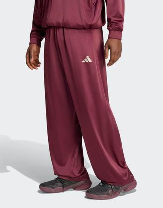 adidas Tennis-&Uuml;berziehhose in Burgunderrot