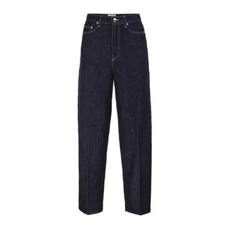 Fabiana Filippi Pantalon en denim large taille haute - Femme - Jeans - Bleu - Taille: 36 FR
