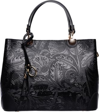 Anna Luchini Schwarz Rindsledertasche